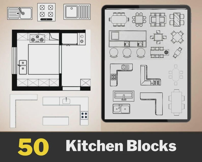 820+ Procreate Interior Design Stamps, Furniture Blocks, Furnitures ...