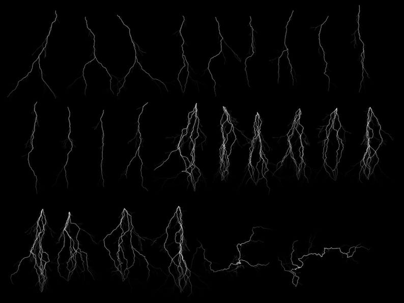 100 Lightning Procreate Brushes: Electric, Thunder, Glow FX (instant Download) - Etsy