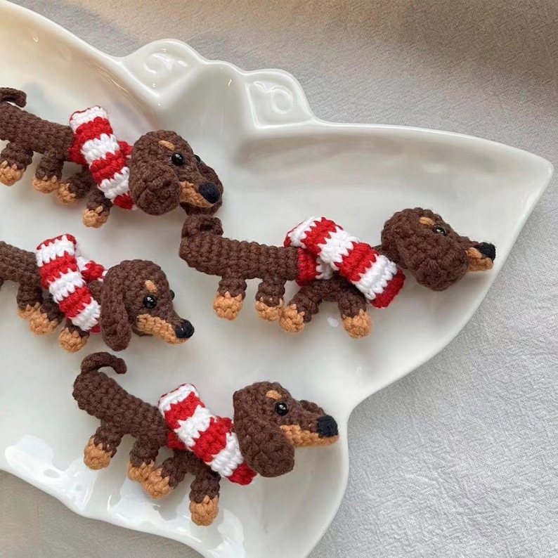 Dachshund Bendabe Dog Crochet Pattern, Bend the Dog, Amigurumi Patterns ...