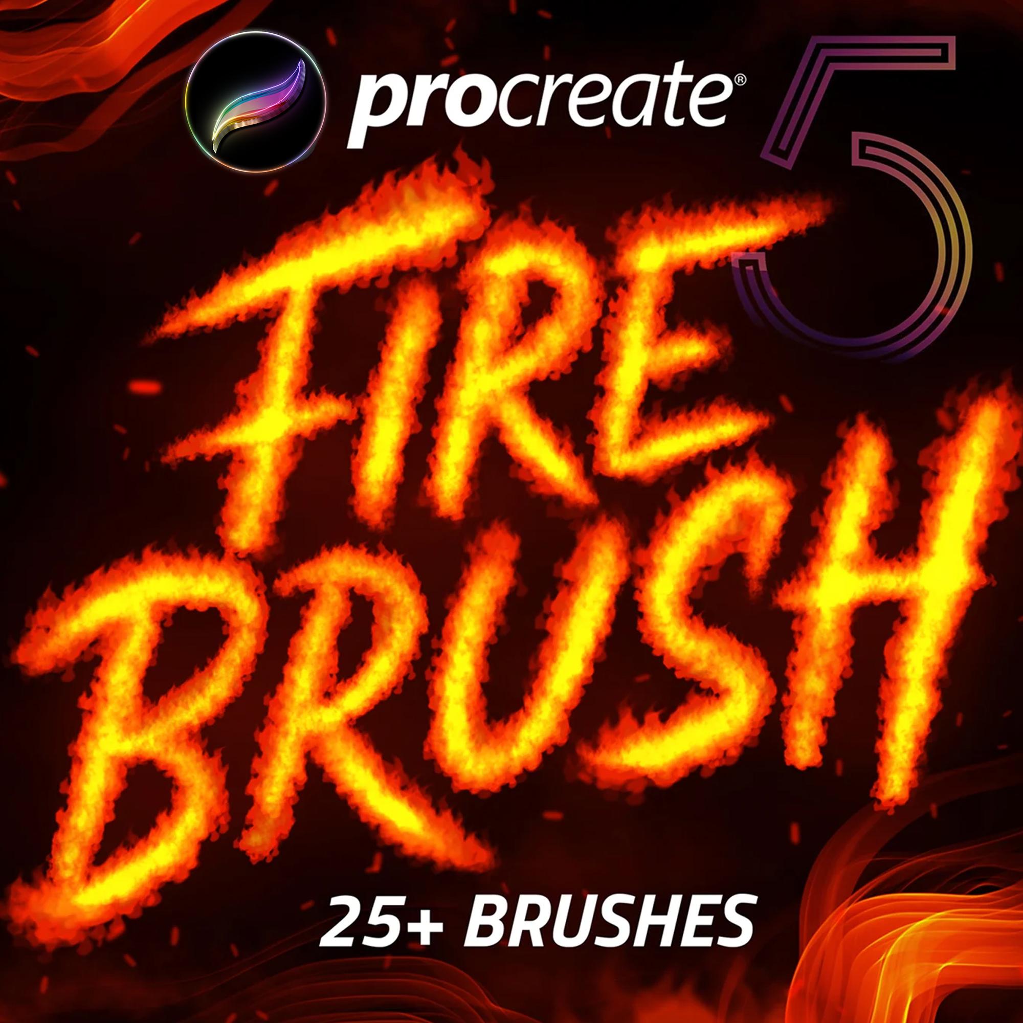 25+ Procreate Fire Brushes, Flame Procreate Brush, Lava Smoke Brushes ...