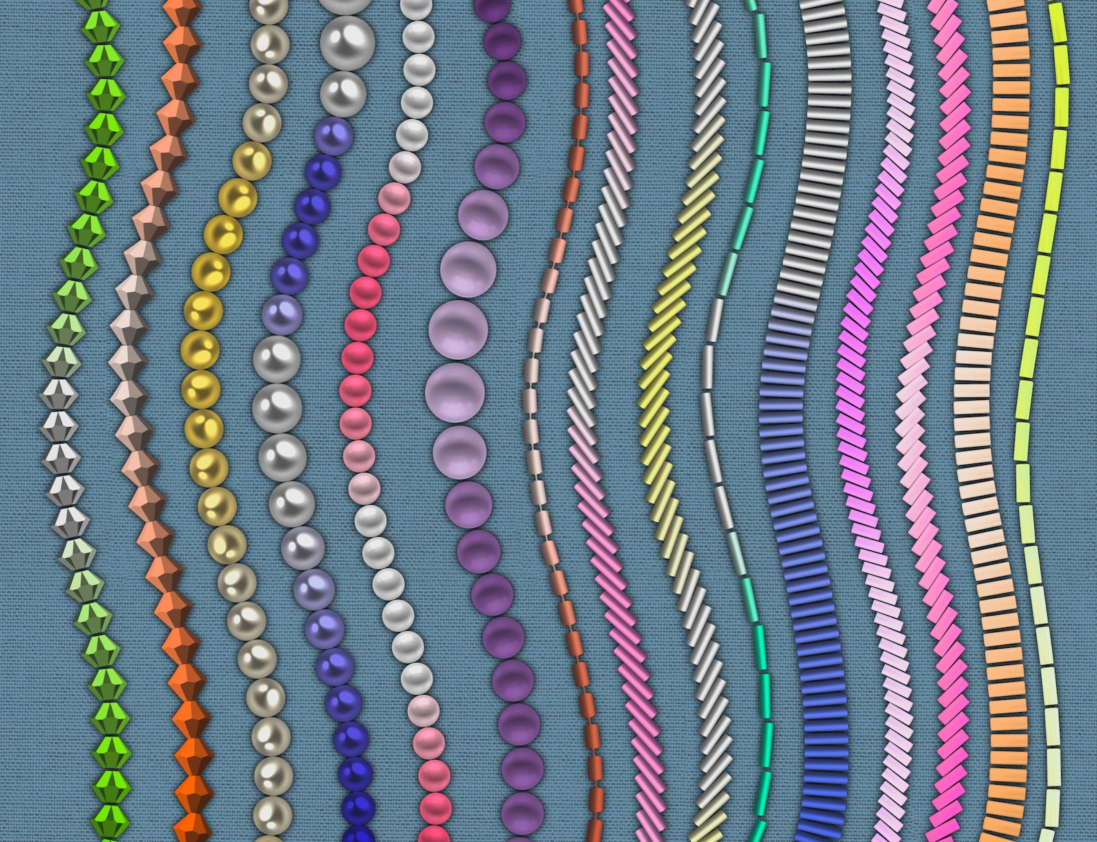 132 Procreate 3D Beads Brushes, Pearls Brush, Procreate Jewelry Brush, Beadwork Brushes ...