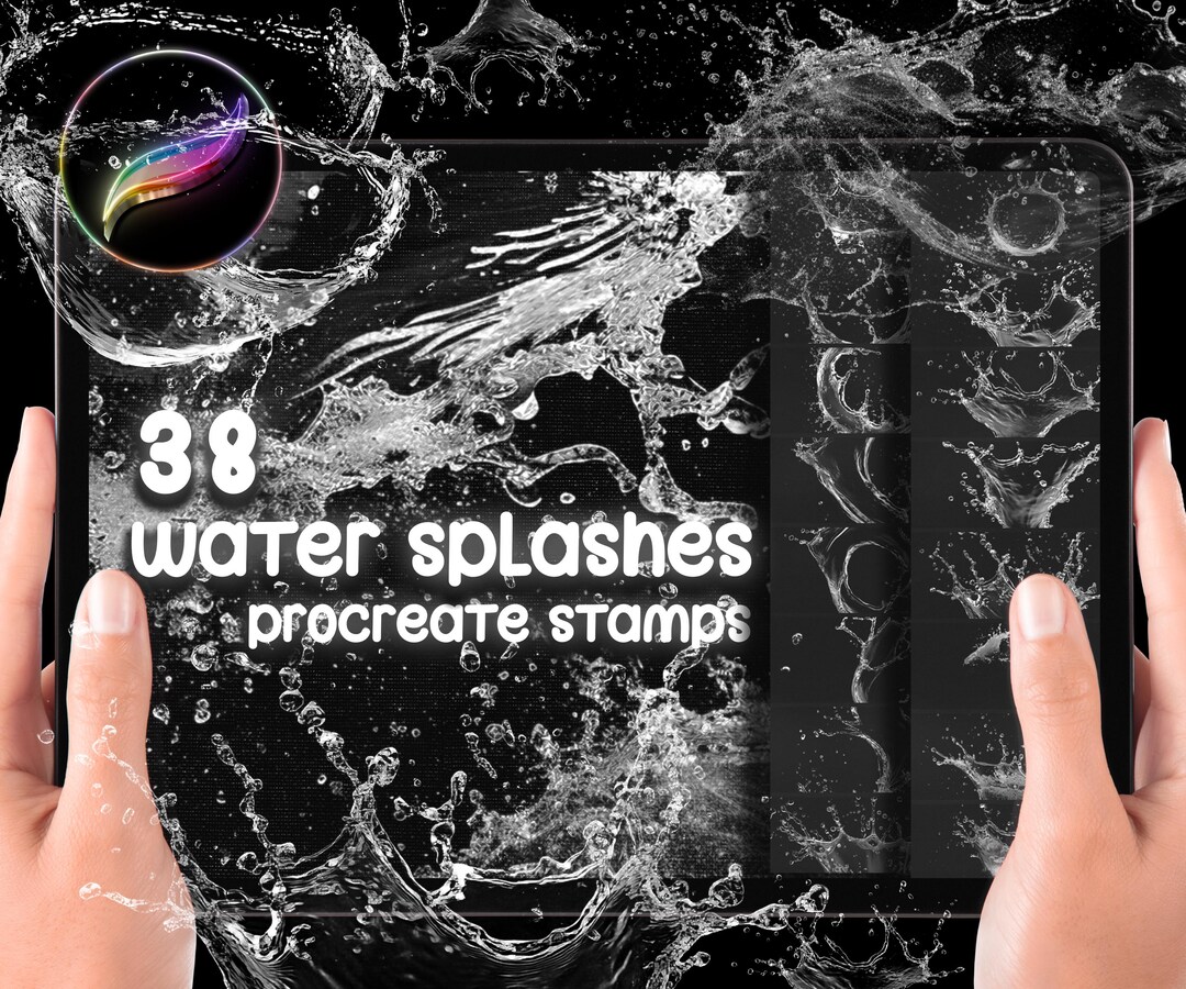 Water Splash Stamps: Realistic Liquid Brushes for Procreate (PDF) - Etsy