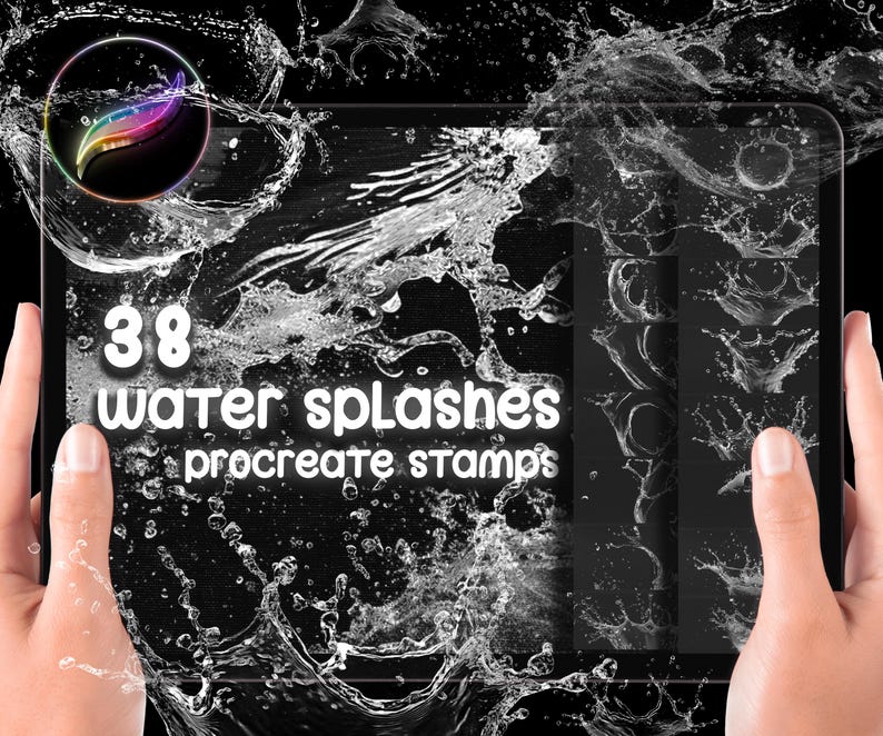 Water Splash Stamps: Realistic Liquid Brushes for Procreate (PDF) - Etsy