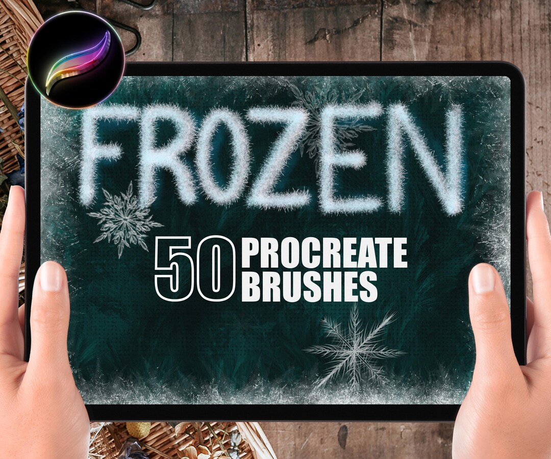 50 Frozen Procreate Brush, Procreate Freeze, Snow Cold Brush, Procreate ...