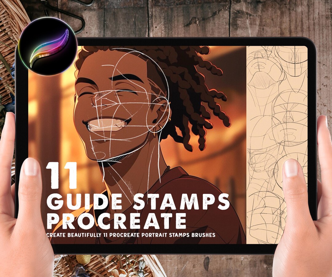 11 Procreate Head Stamps,procreate Head Guide Stamps,head Brushes ...