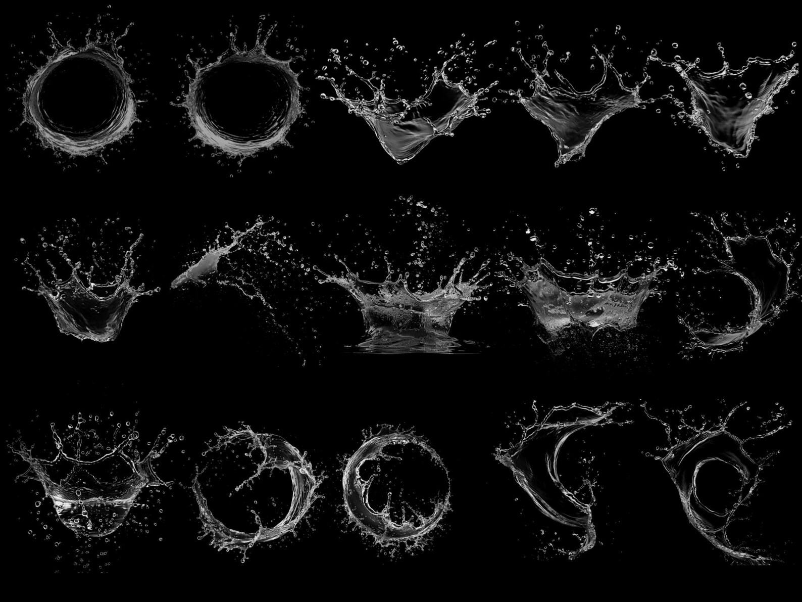 Water Splash Stamps: Realistic Liquid Brushes for Procreate (PDF) - Etsy
