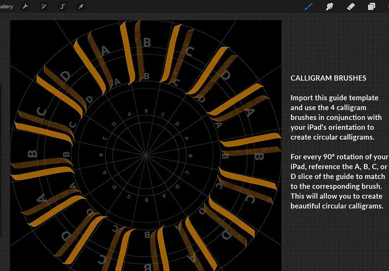 Calligraffiti Procreate Brush Set: Blackletter & Calligram (digital ...