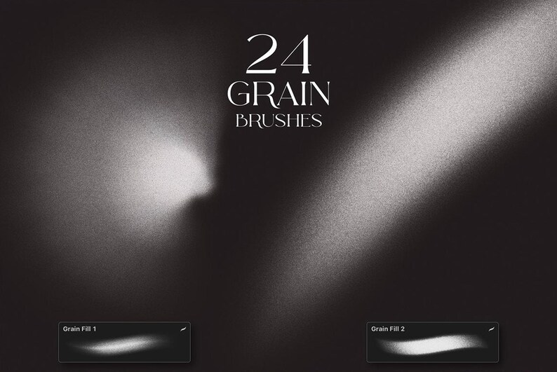 24 Grain Texture Procreate Brushes, Spray Brush Set (digital Download ...