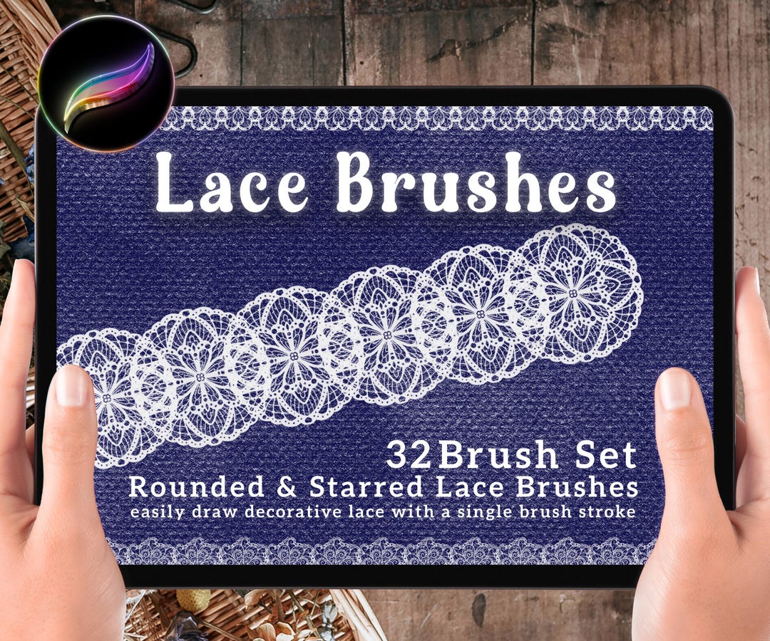 32 Procreate Realistic Lace Textures | Procreate Lace Seamless Brushes ...