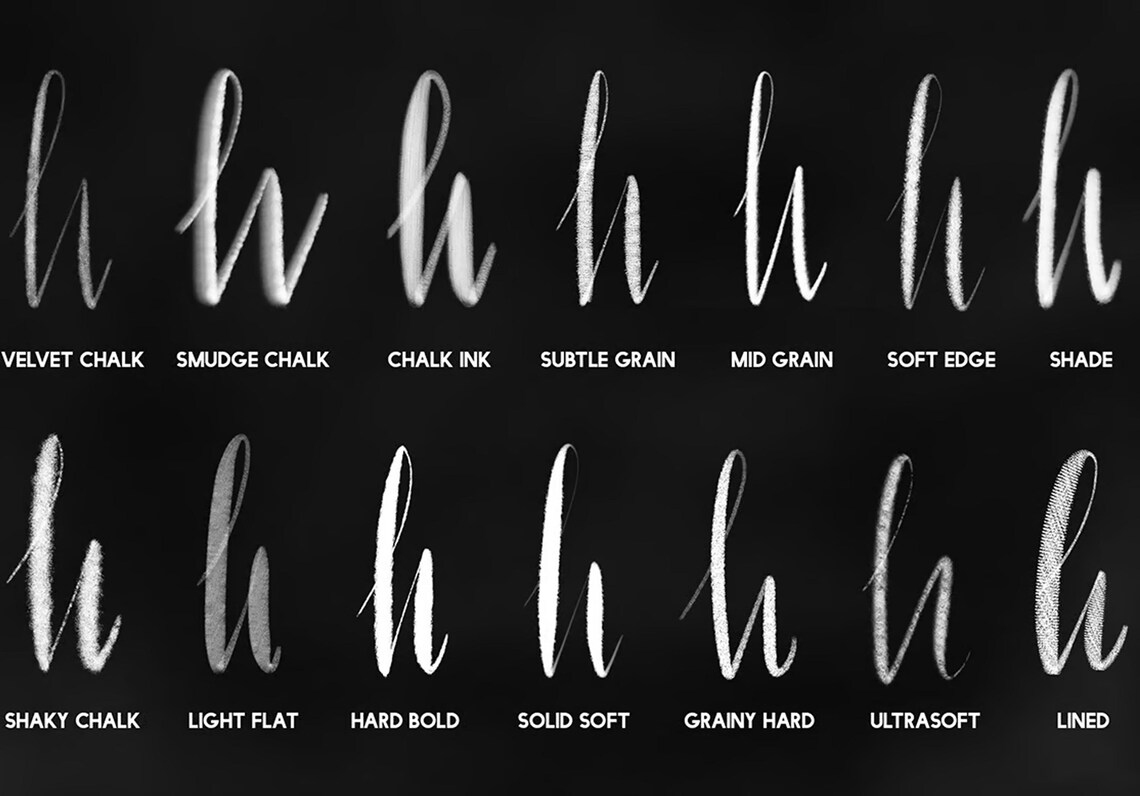 Procreate Chalk Brushes: Lettering & Art, iPad Sketch Brushes (digital ...
