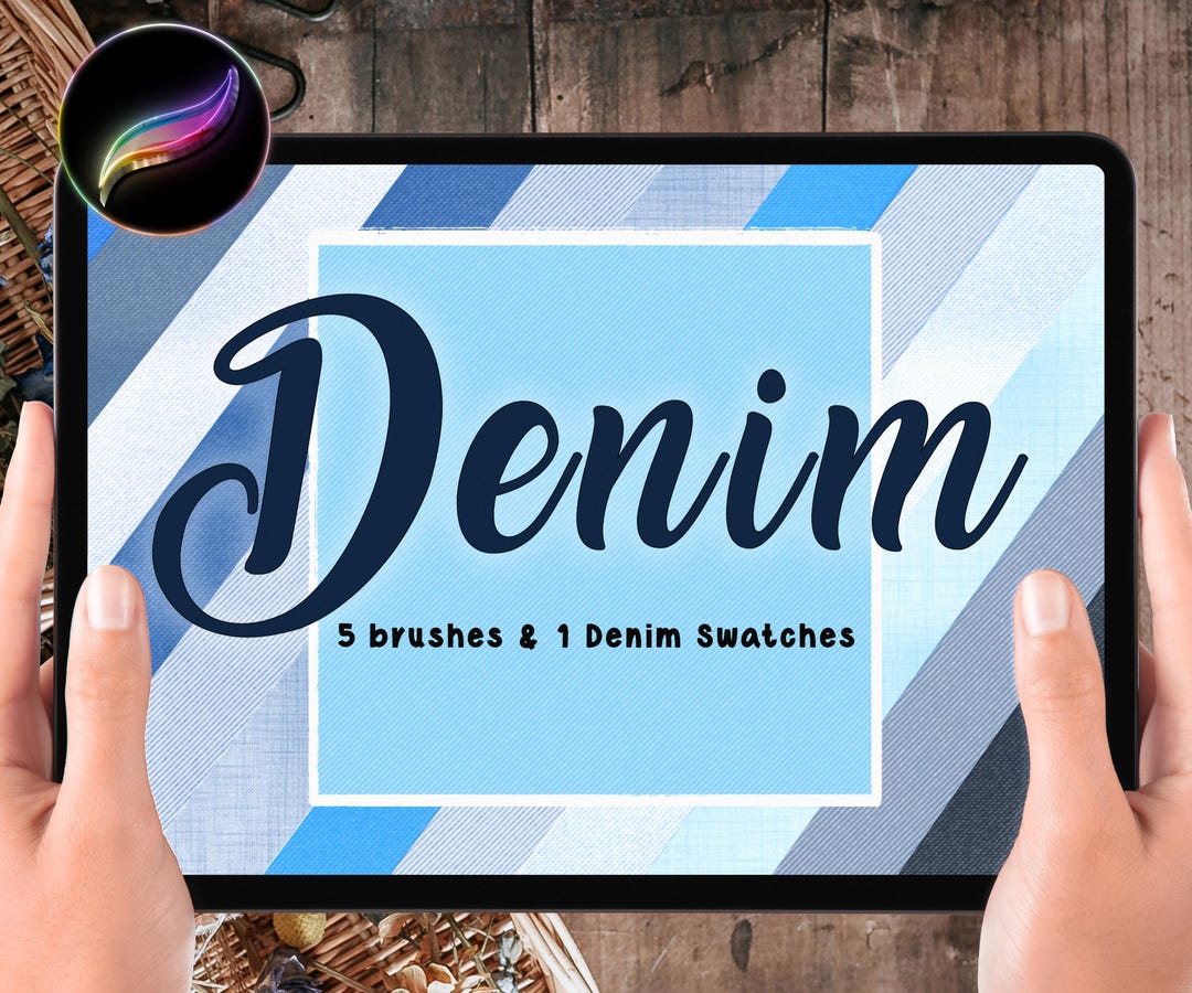 Denim Procreate Brush | 6 Procreate Denim Brushes, Realistic Jeans ...