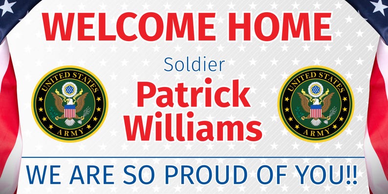 Welcome Home Banner / Military Homecoming Sign / Deployment Poster ...