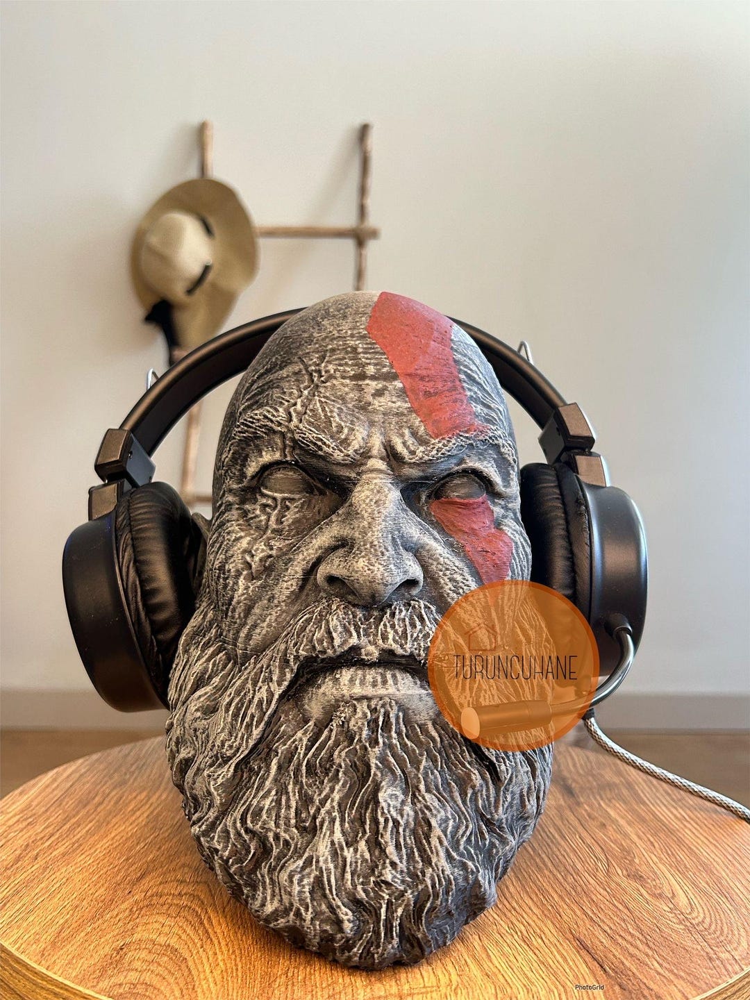 Kratos God of War Playstation Gamer Figure Headphone Stand Gamer - Etsy