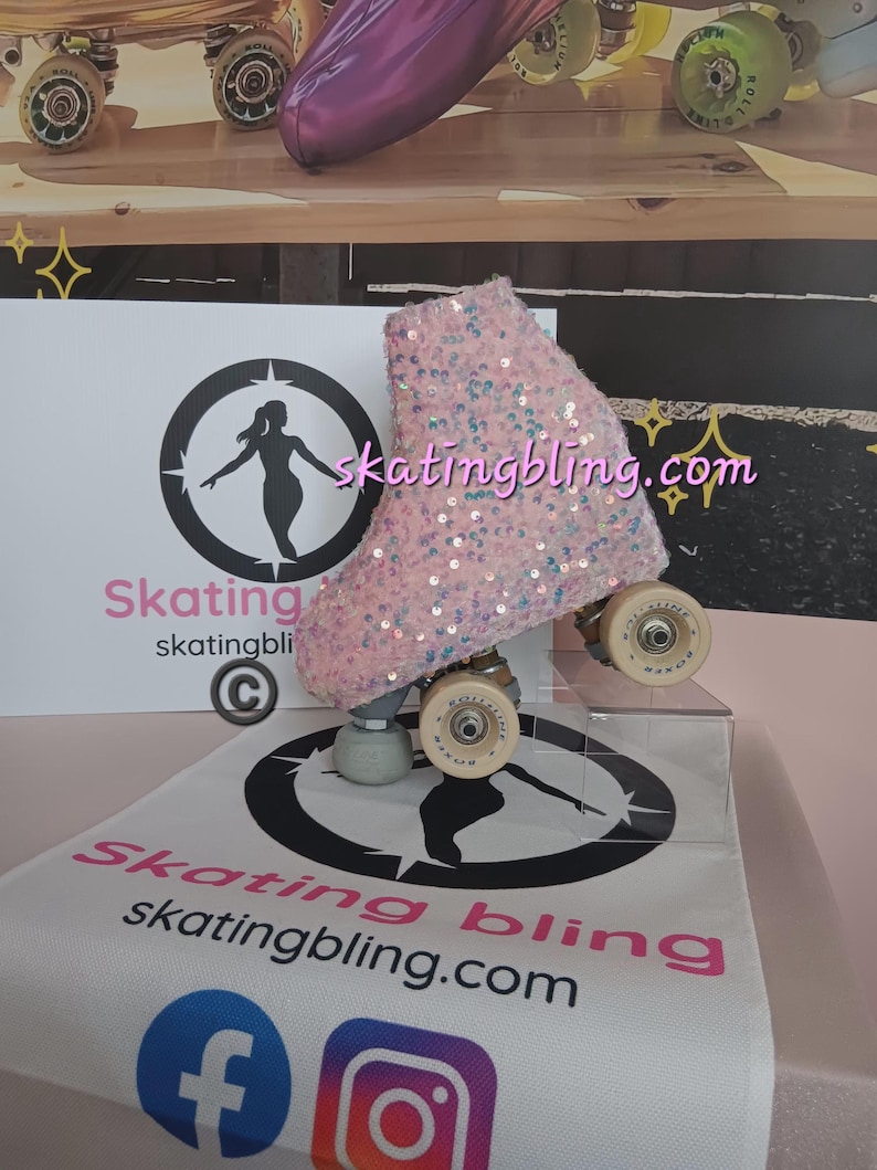 Skate Covers for Ice and Roller Skates "fairy Dust" Range in Baby Pink ...