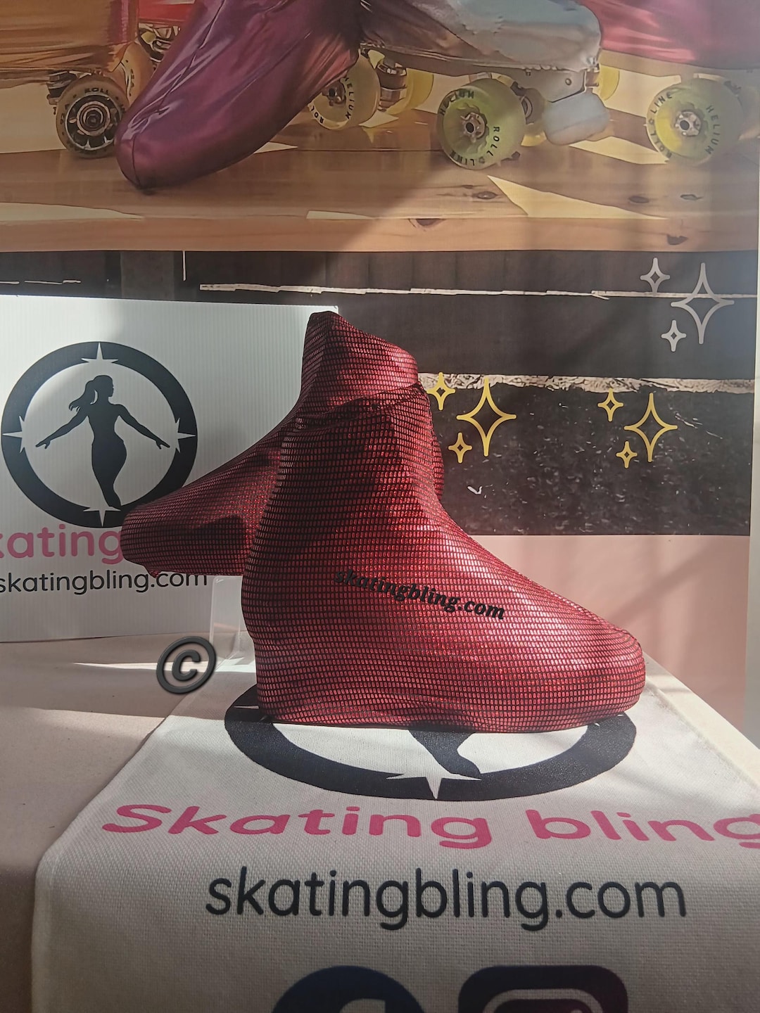 Boot Covers for Ice and Roller Skates "red Rockers" by Skating Bling - Etsy