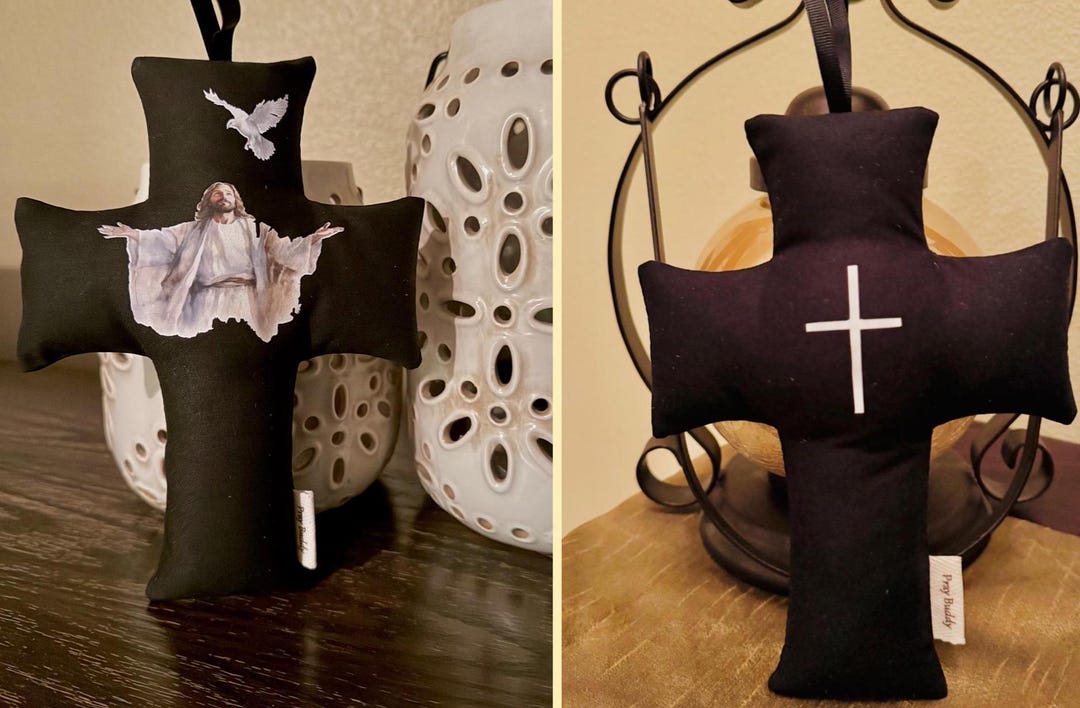 Jesus Christ - Decorative Cross Plush With Recorded Prayers and Bible ...