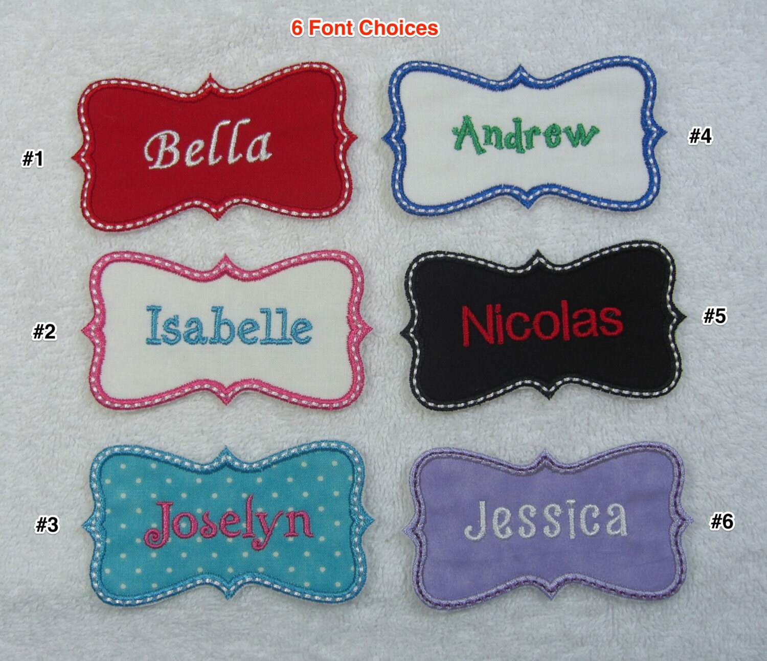 Personalized Name Patch Fabric Embroidered Iron On Applique | Etsy