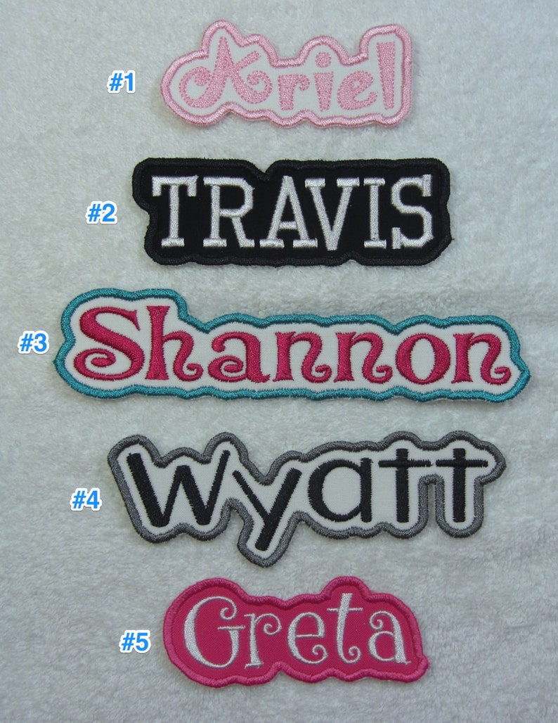 Name Patch Personalized Single Name Patch Fabric Embroidered | Etsy