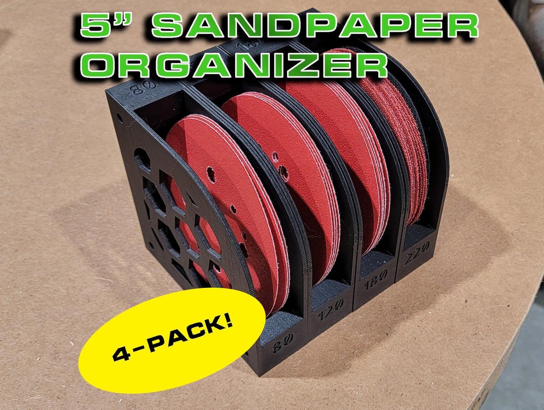 5" Round Sandpaper Storage (4-pack) - Etsy