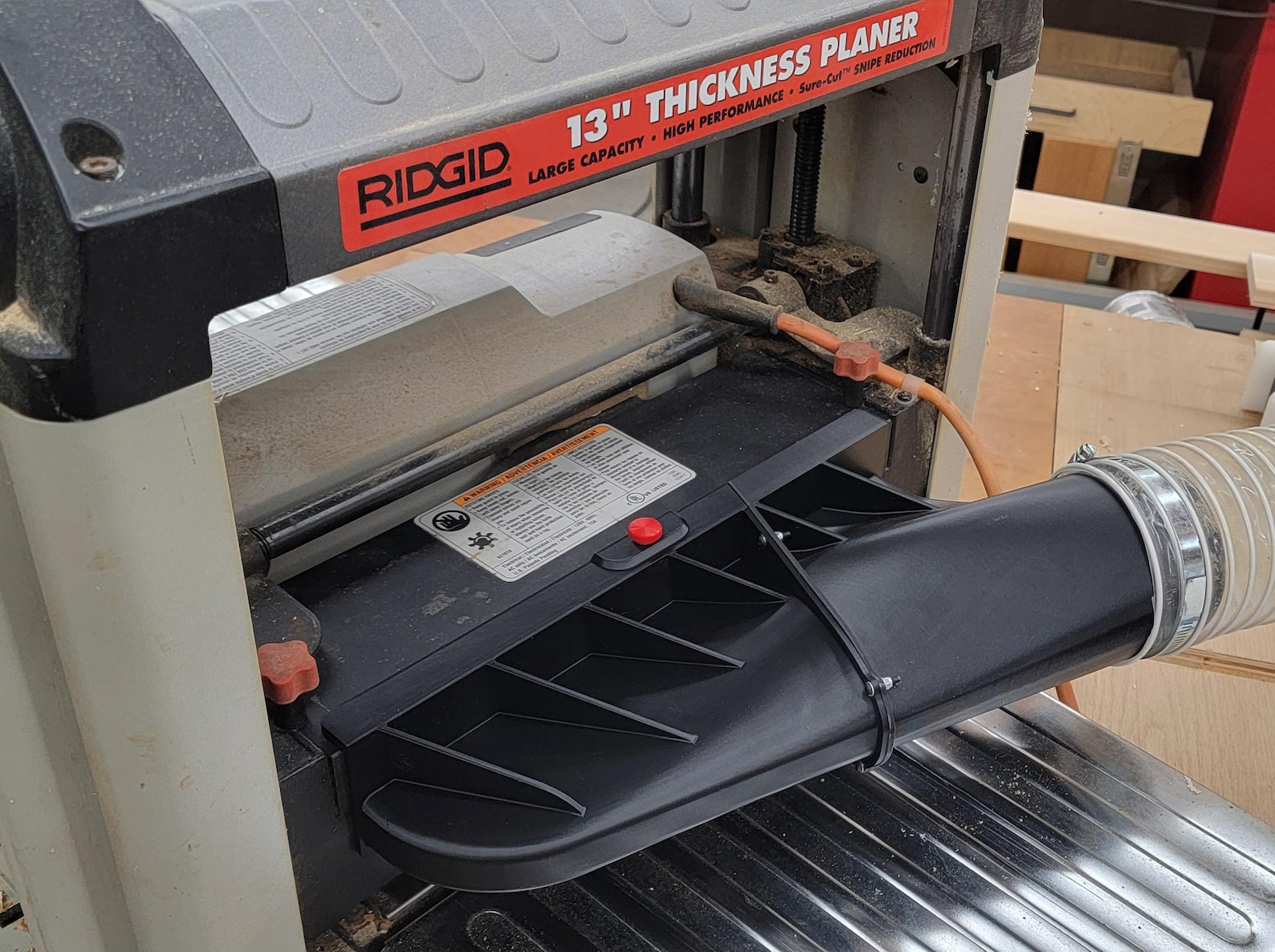 Dust Collection Manifold - 4" Hose - Ridgid 13" Planer TP1300/TP13000 ...