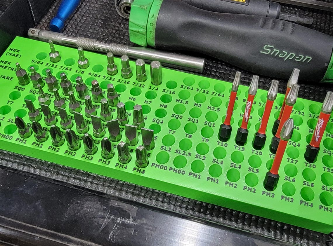 Screwdriver Hex Bit Storage - Fits 2" Deep Toolbox Drawers - Etsy