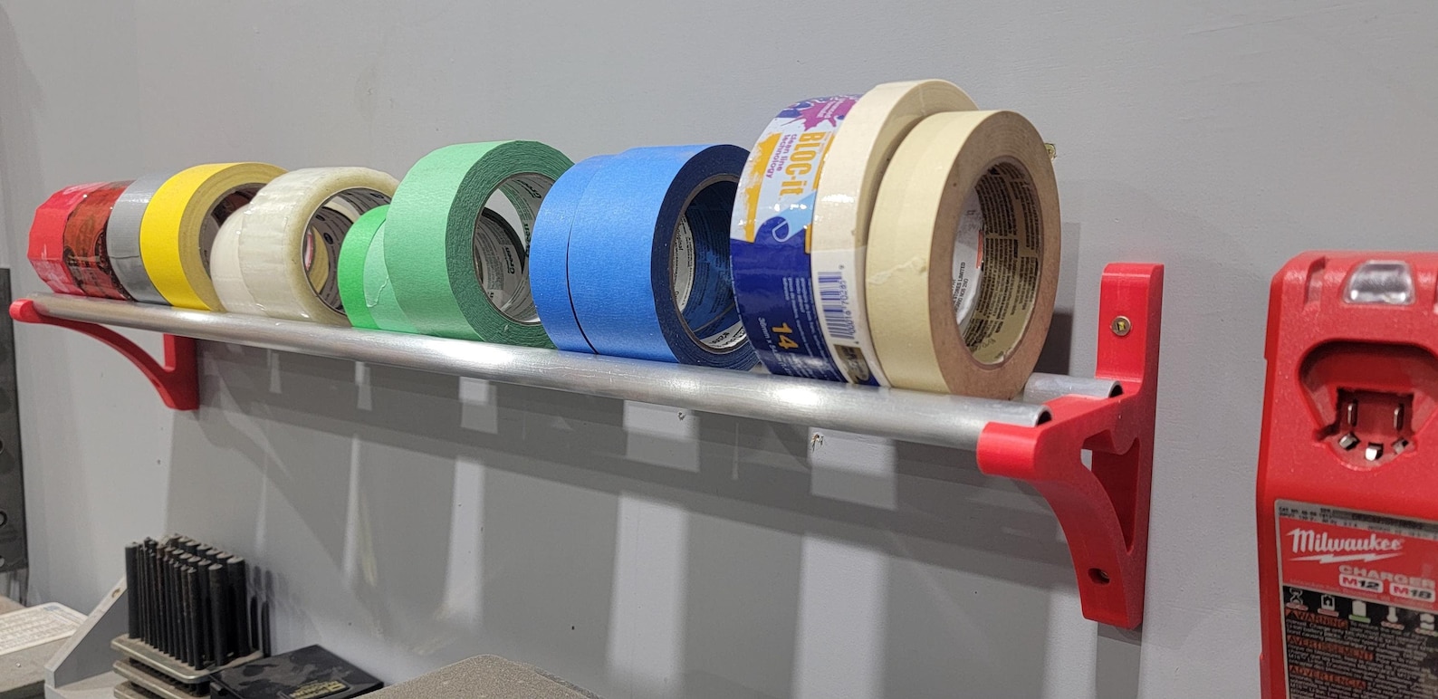 Tape Storage Rack: Garage and Craft Room Tape Roll Organizer - Etsy