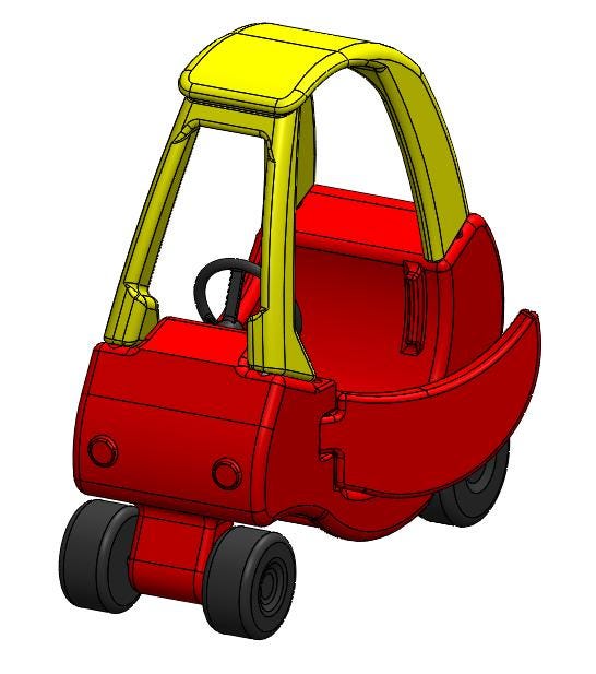 Cozy Coupe Toy Car (3D Printing, Files, STL, Toy, Ornament, Novelty ...