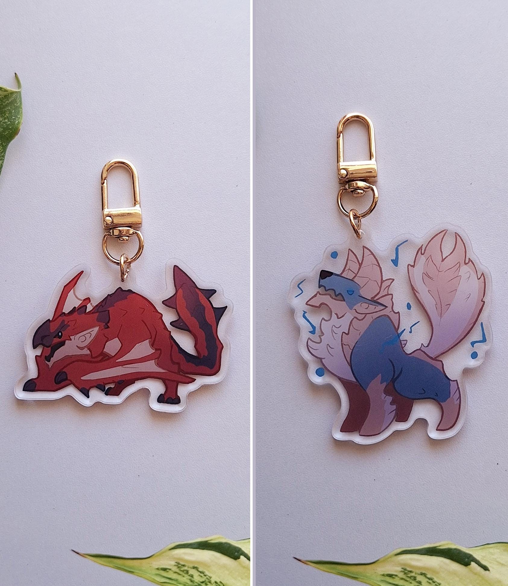 Monster Hunter Chibi Keychains - Etsy