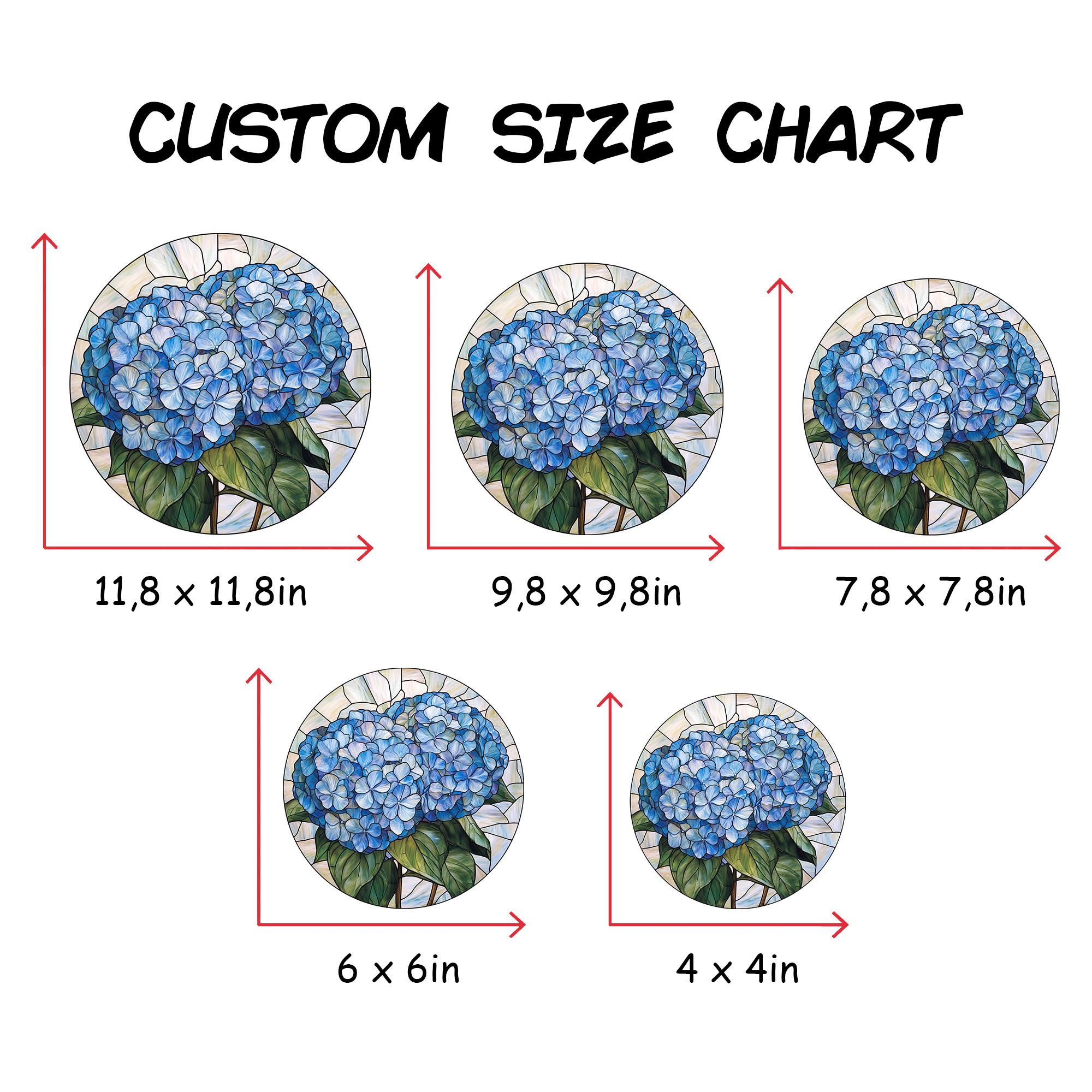 Hydrangea Stained Glass Suncatcher: Floral Window Ornament Gift - Etsy