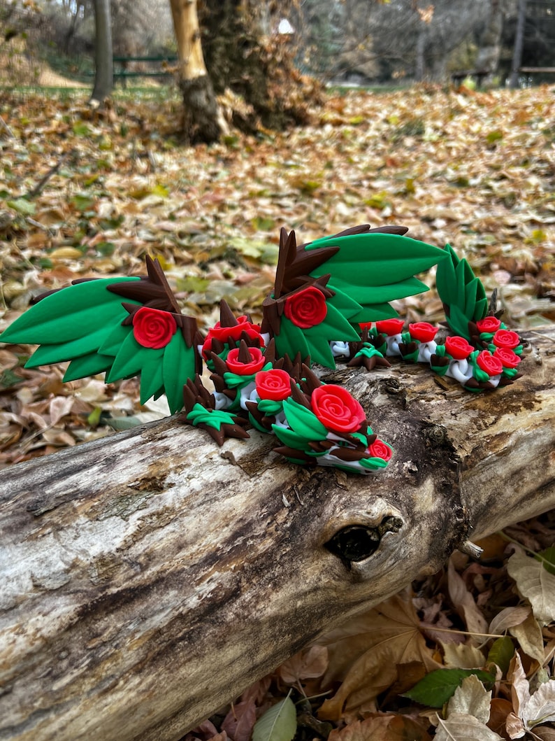 Rosewing Dragon: 3D Printed, Flower Dragon, Flower, Rose, Dragon ...