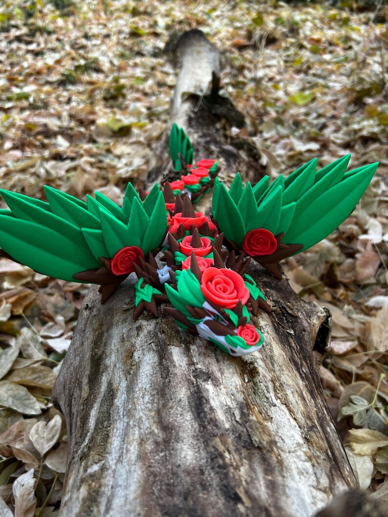 Rosewing Dragon: 3D Printed, Flower Dragon, Flower, Rose, Dragon ...
