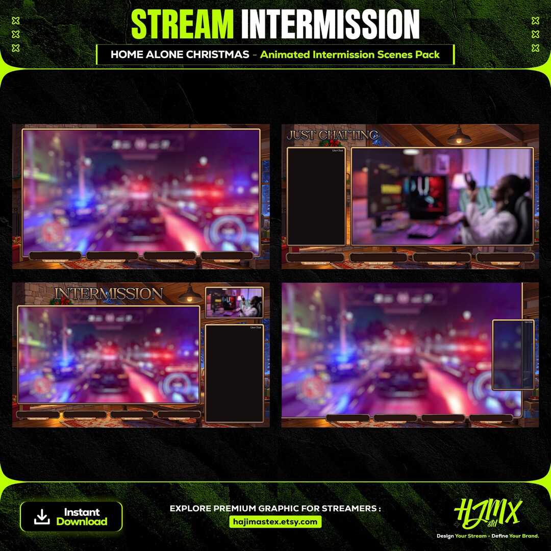 Home Alone Christmas Animated Intermission Scenes for Twitch, Kick ...