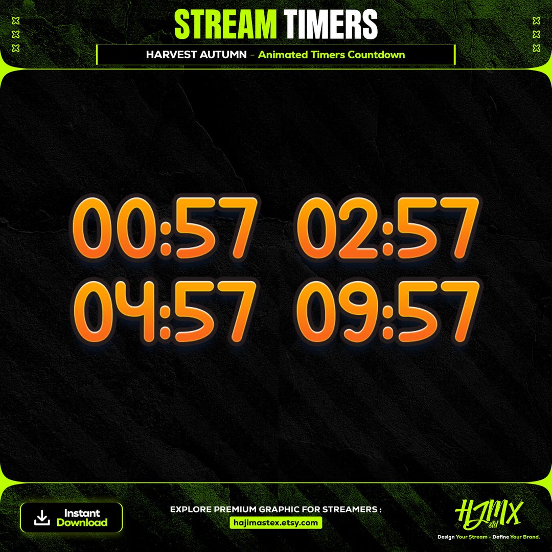 Harvest Autumn Animated Timers Countdown for Stream | Twitch, Youtube ...