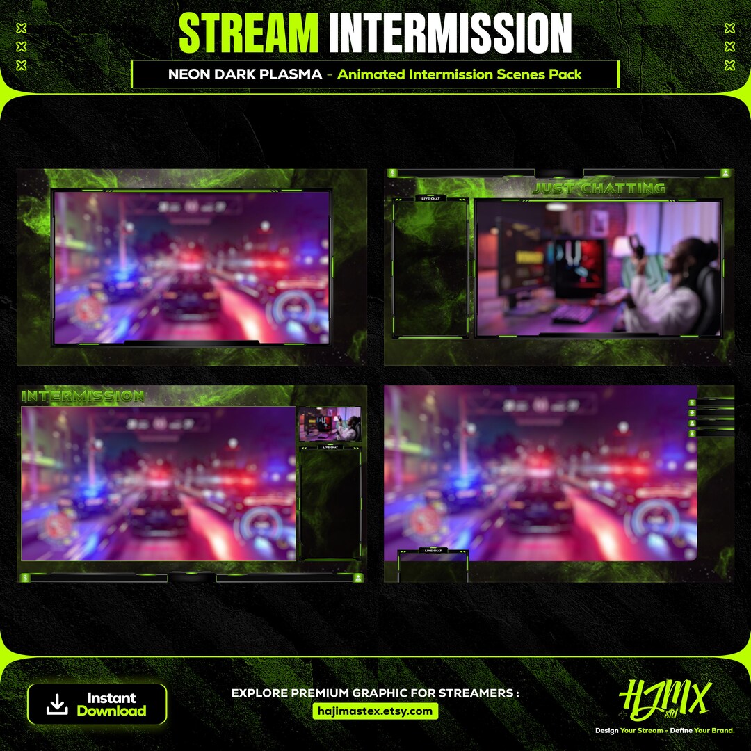 Galaxy Neon Dark Plasma Animated Intermission Scenes for Twitch, Kick ...