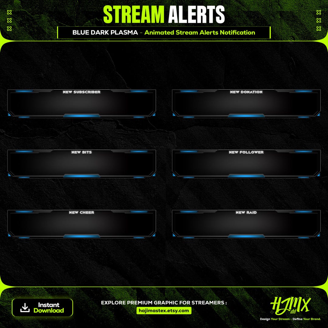 Galaxy Blue Dark Plasma Animated Alerts Notification for Stream ...