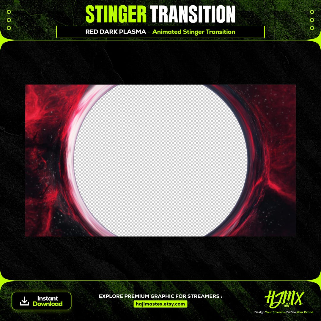 Red Galaxy Plasma Animated Stinger Transition for Twitch, Youtube, Kick ...