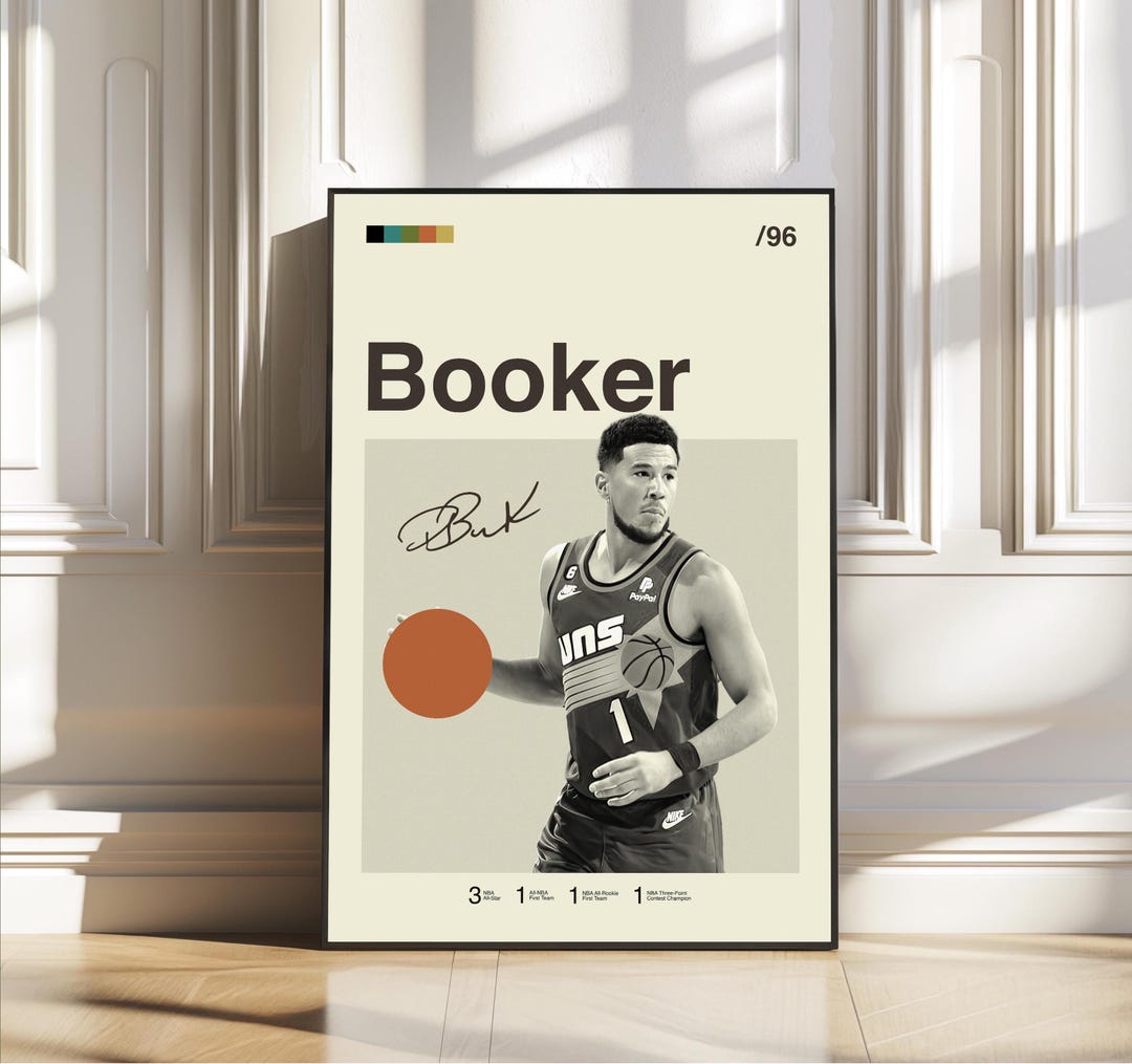 Devin Booker Poster, Phoenix Suns Poster, NBA Poster, Signed Poster ...