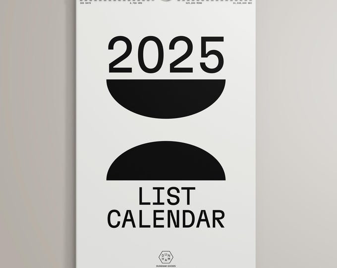 2025 List Wall Calendar | 5 Column Planner | 11" X 17" | Large Wall ...