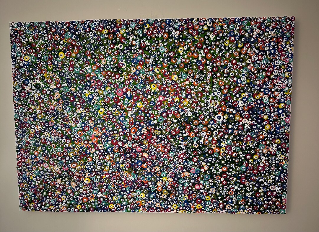 Evil Eyes Abstract Paint Color Art Handmade - Etsy