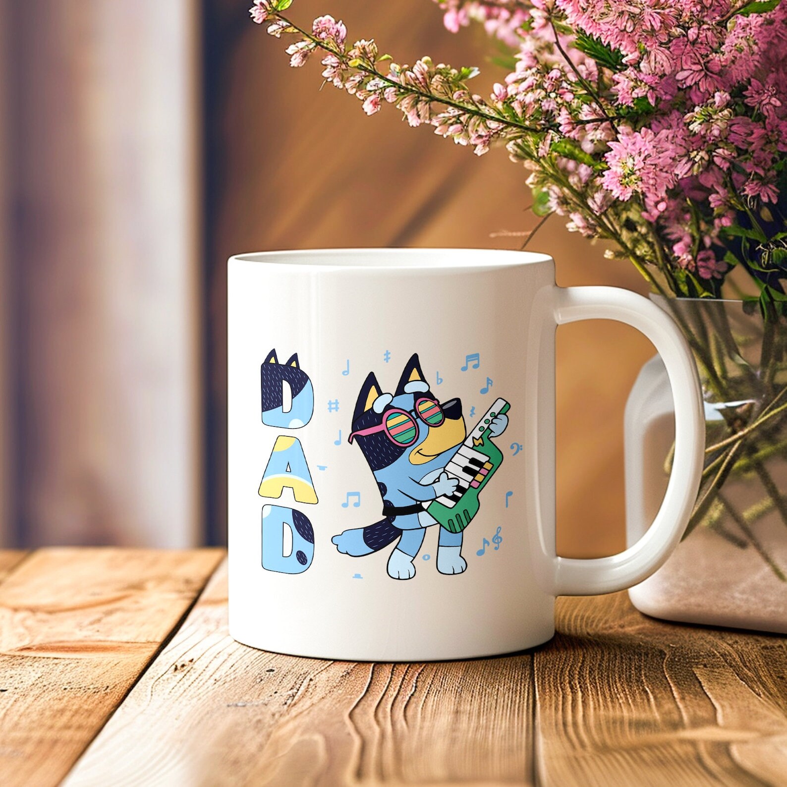 Custom Bluey Dad Mug, Best Dad Ever Mug, Personalized Bluey Dad Mug ...