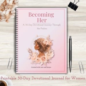 Becoming Her-printable Christian Devotional Journal for Women-30-day ...