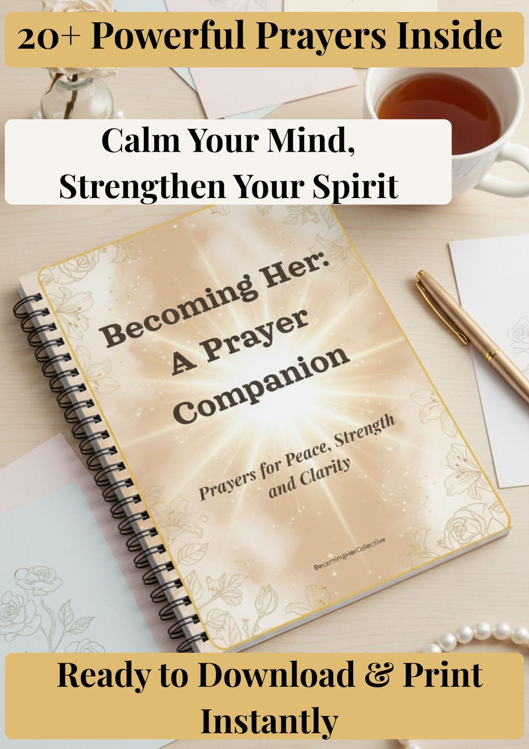 Christian Prayer Journal | Guided Prayers, Spiritual Clarity (digital ...