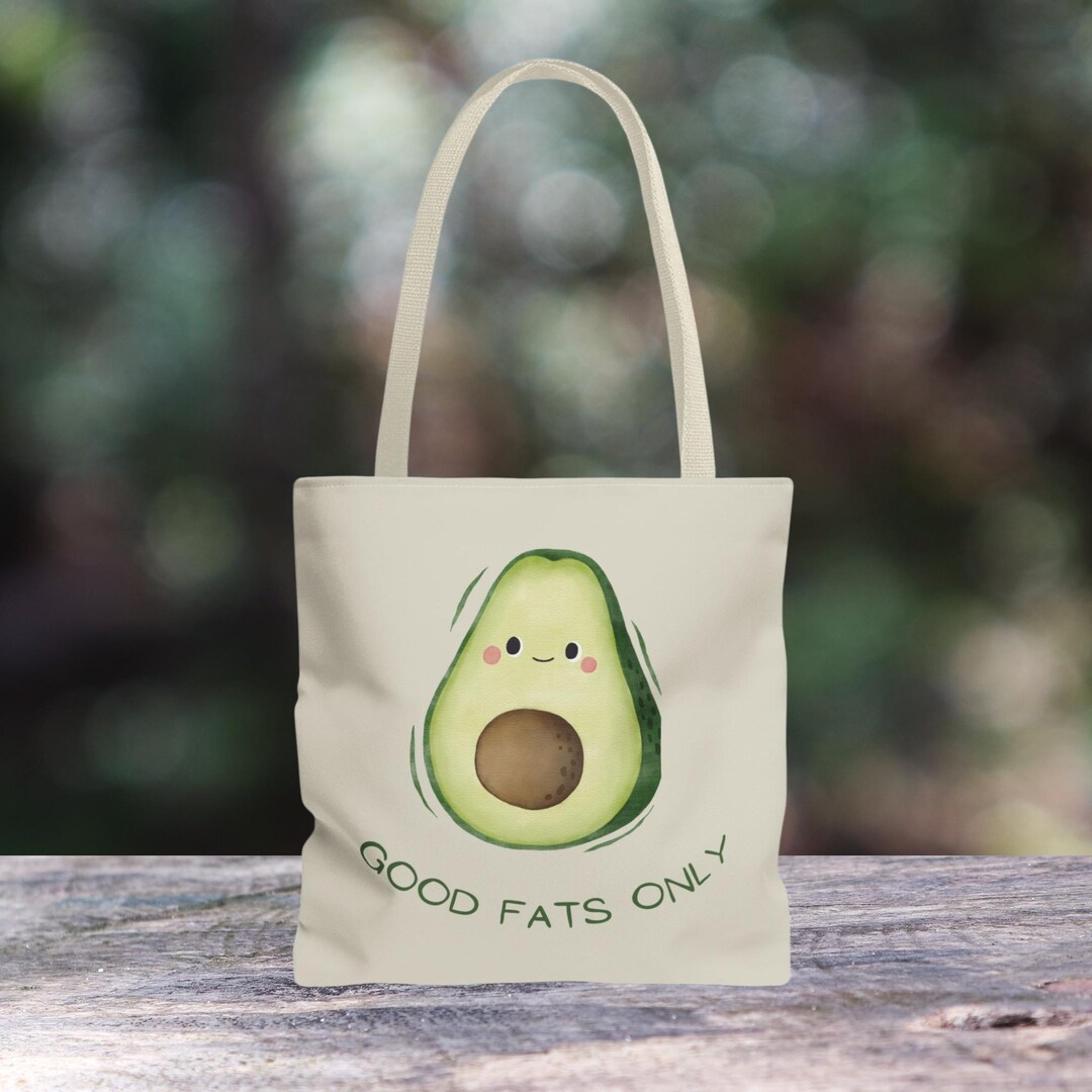 Cute Avocado Tote Bag | Eco-friendly Bag for Health Enthusiasts ...