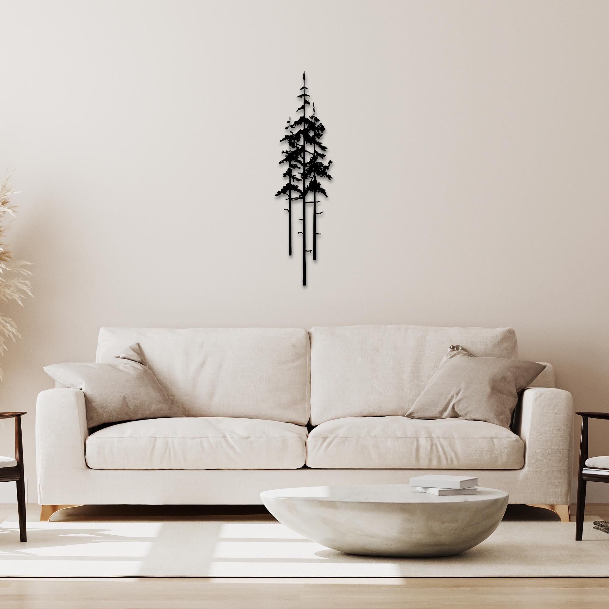 Wispy Pine Tree Metal Wall Art Cedar Tree Metal Art Decor Metal Wall ...