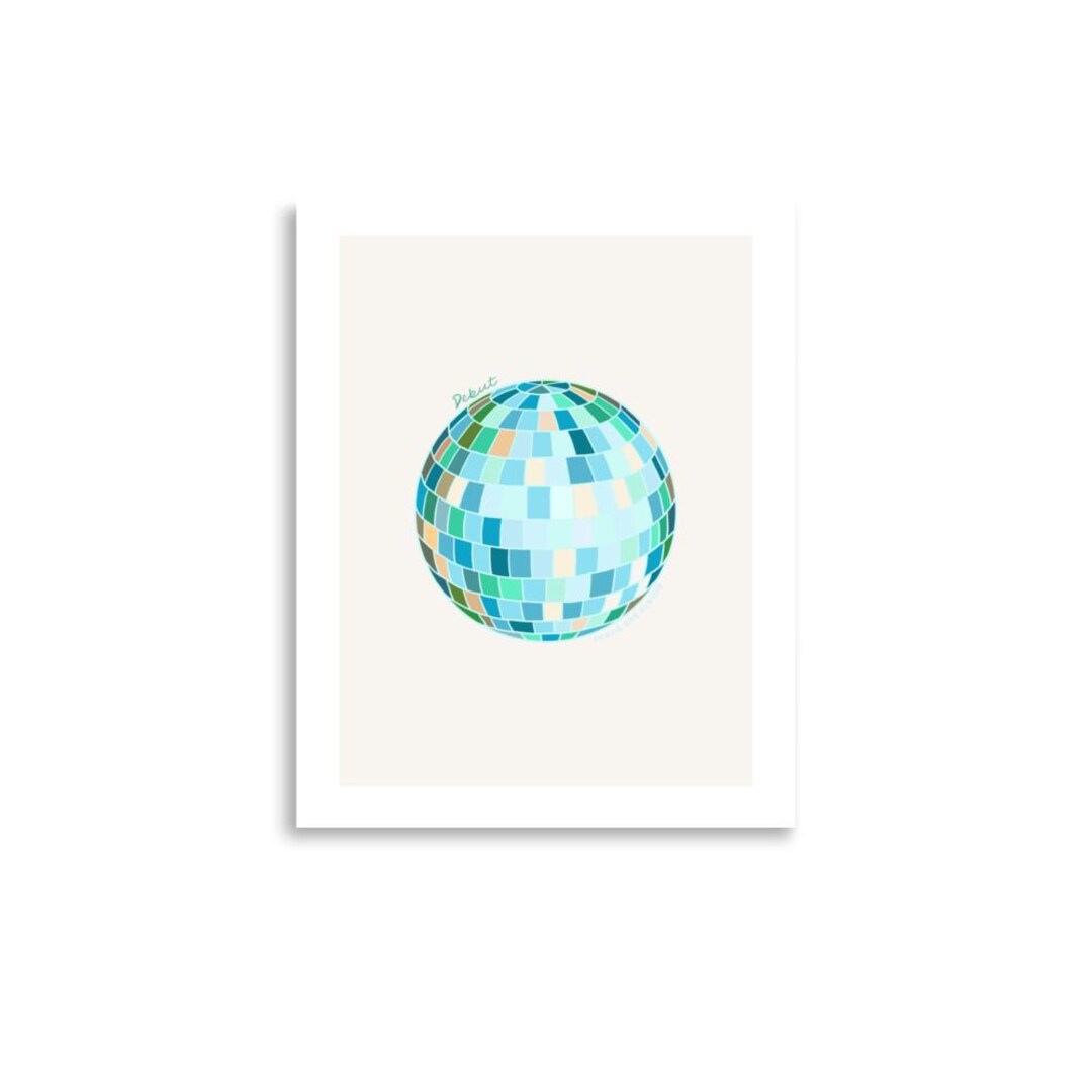 Taylor Swift Debut Album Inspired Disco Ball Illustration Art Print ...