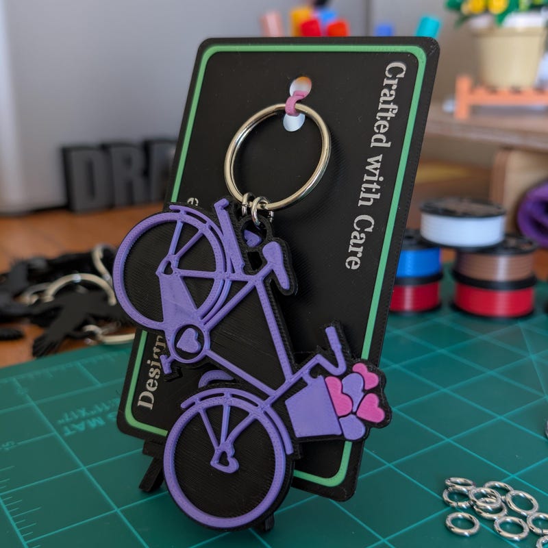 Bicycle Keychain - Etsy