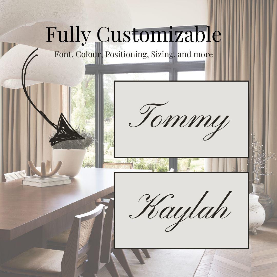 Classic Editable Name Plate Template Digital Download Fully ...