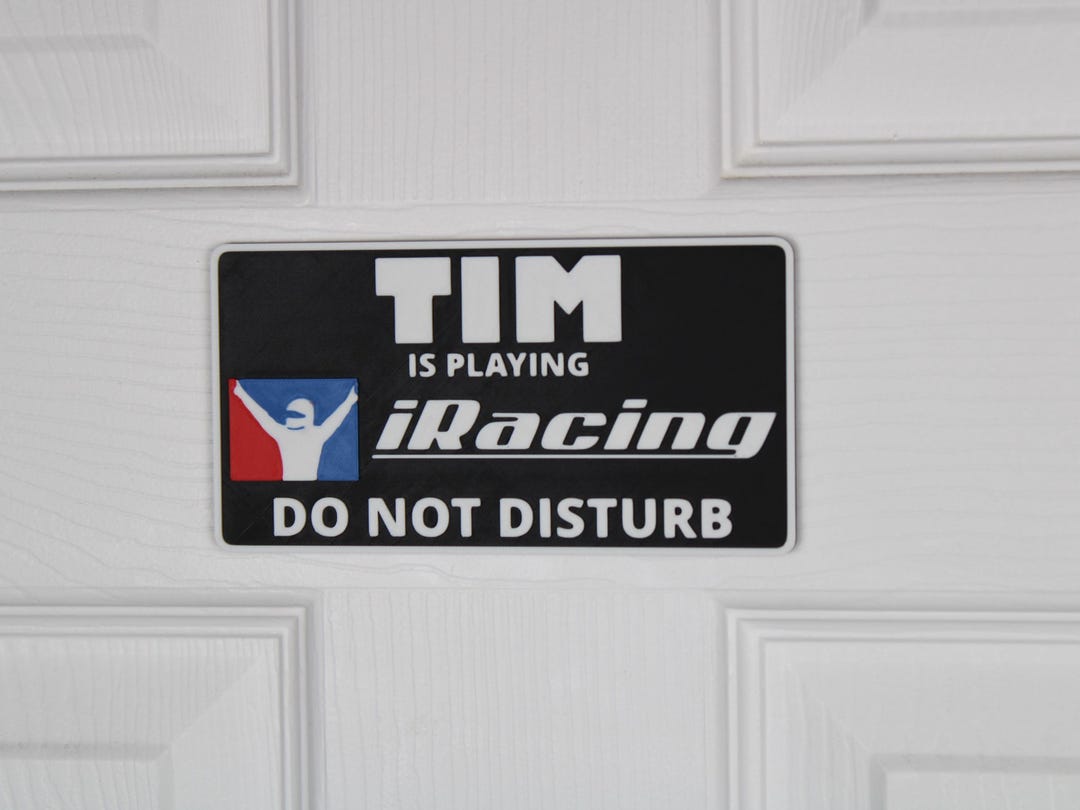 Iracing Door Sign | Custom "do Not Disturb" Name Plate | Personalized ...