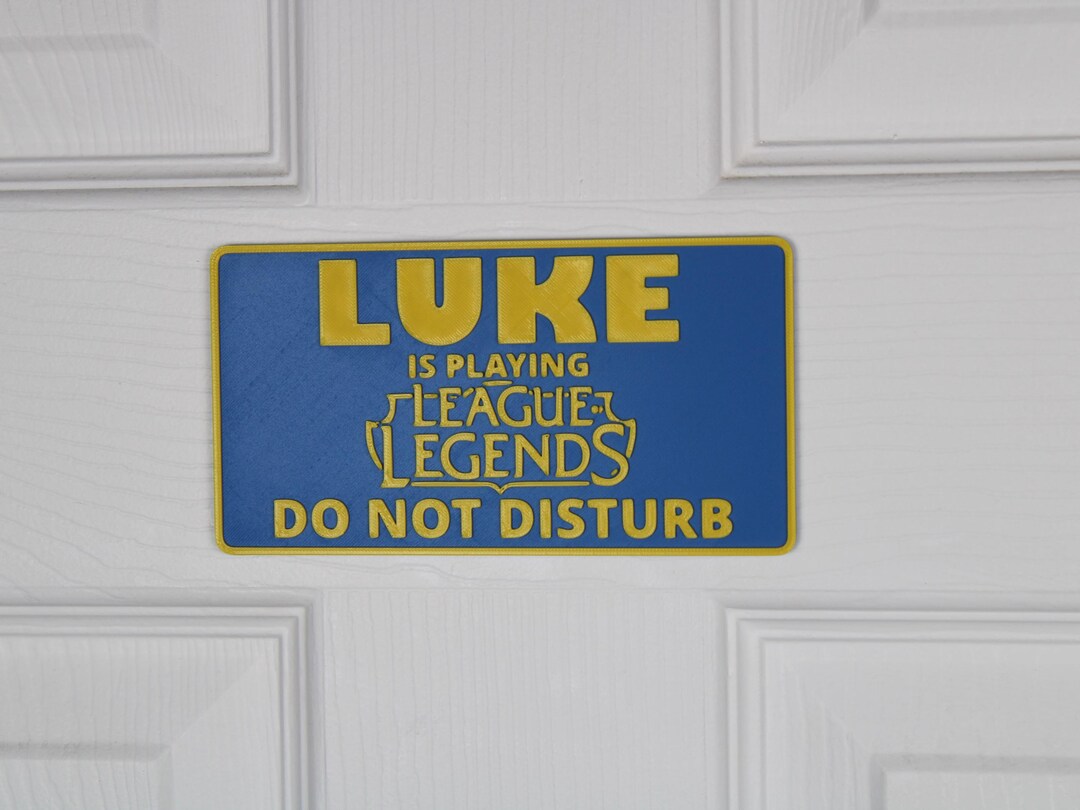 League of Legends Door Sign | Custom "do Not Disturb" Name Plate ...