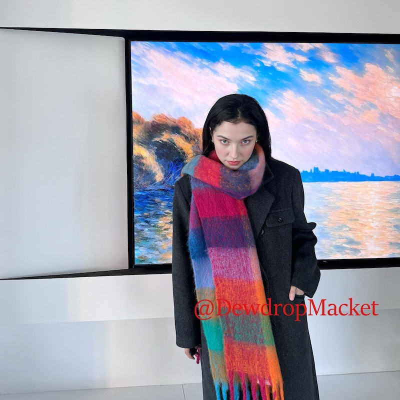 Colorful Oversized Scarf - Etsy